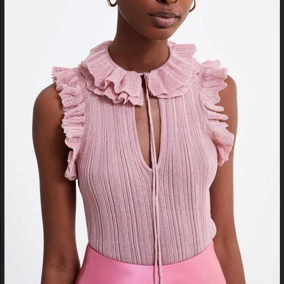 Zara | Tops | Zara Pink Top | Poshmark